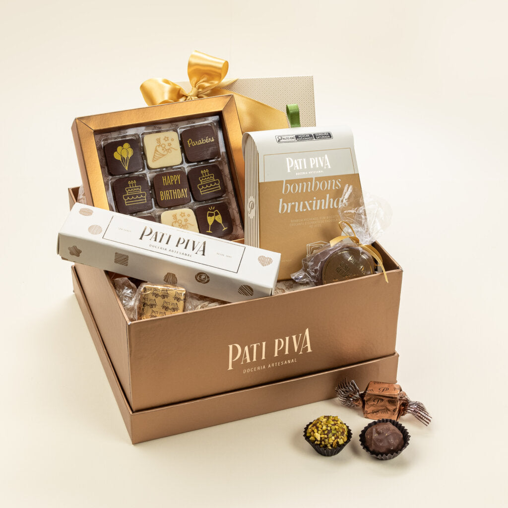 Cesta Feliz Aniversário Tamanho M | Pati Piva