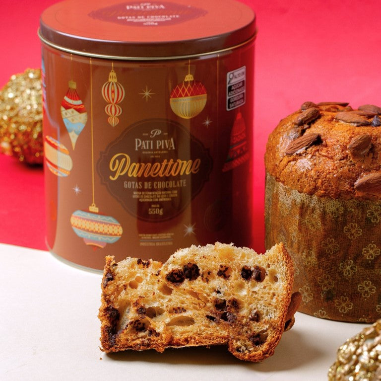 Panettone na Lata Gotas de Chocolate | Pati Piva